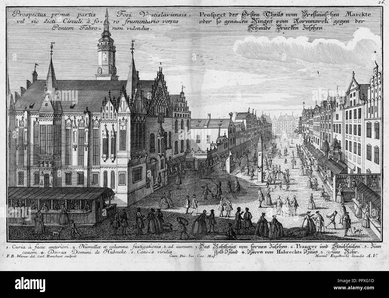 Breslau c1736 Ring Stock Photo - Alamy