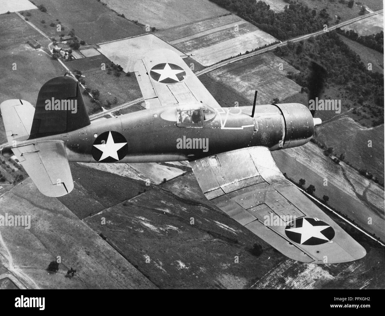 Brewster F3A-1 Corsair in flight 1943 Stock Photo - Alamy