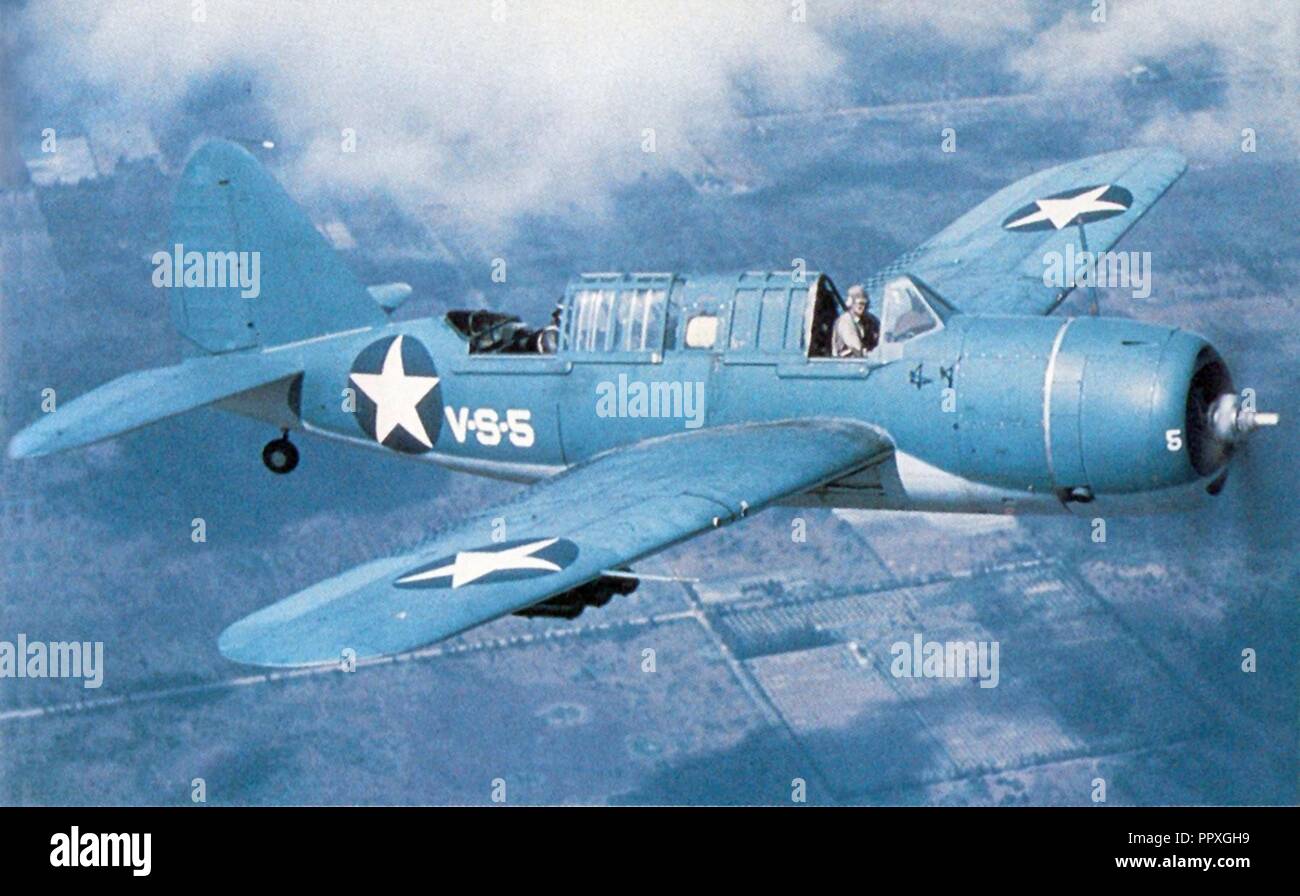 Brewster SB2A-4 Buccaneer in flight 1942 Stock Photo - Alamy