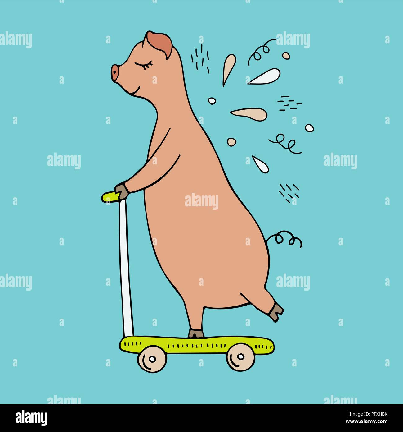 Piggy ride Stock Vector Images - Alamy