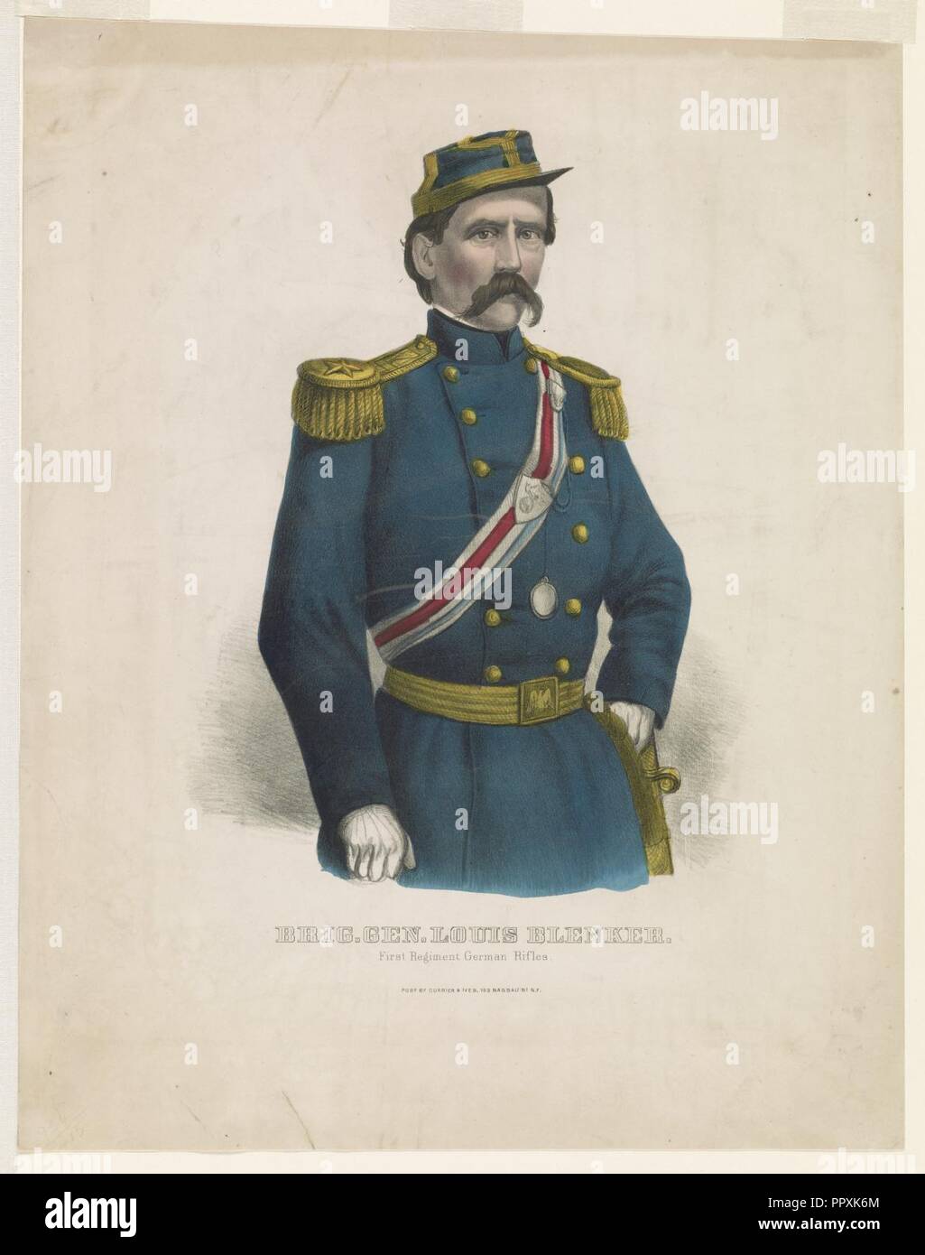 Brig. Gen. Louis Blenker- First Regiment German rifles Stock Photo - Alamy