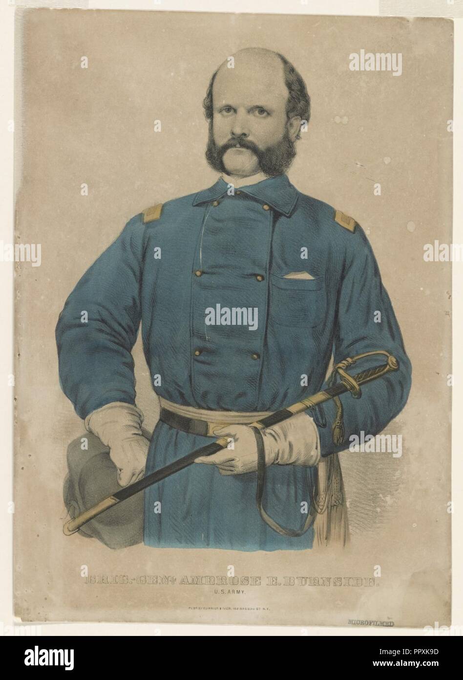 Brig.-Genl. Ambrose E. Burnside- U.S. Army Stock Photo - Alamy