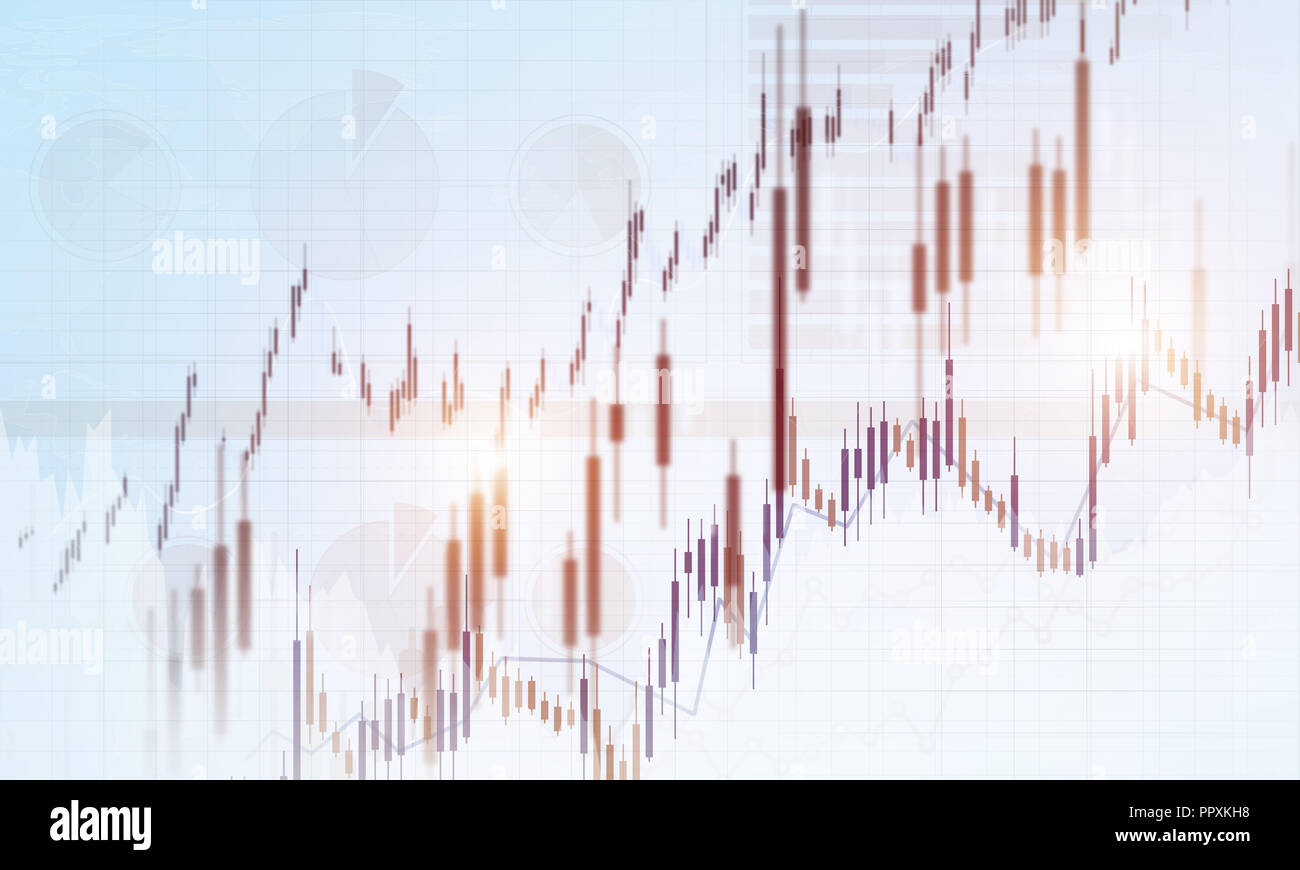 Financial and technology concept with graphs and charts on white ...