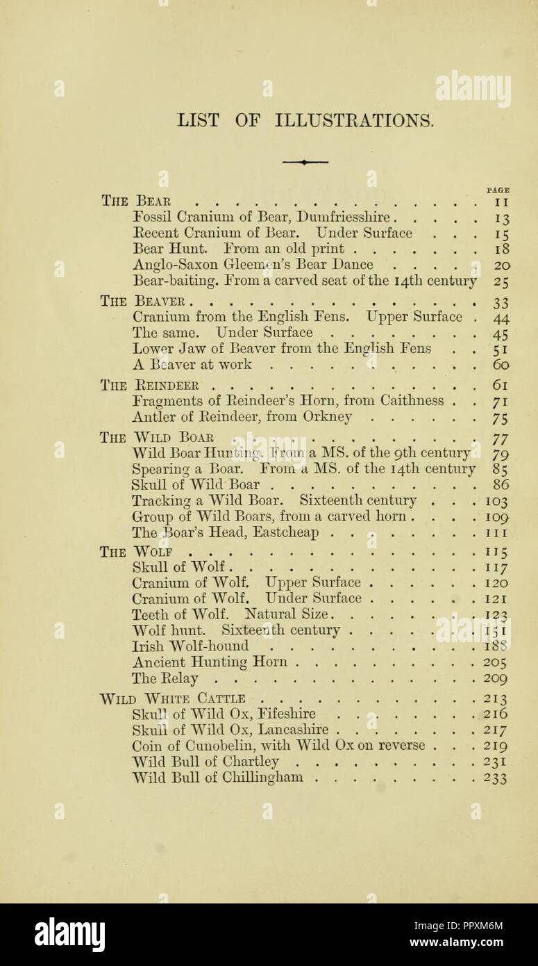 British animals extinct within historic times (List of Illustrations ...