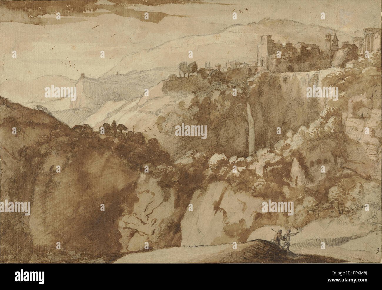 View of Tivoli, recto and verso, Claude Lorrain, Claude Gellée, French ...