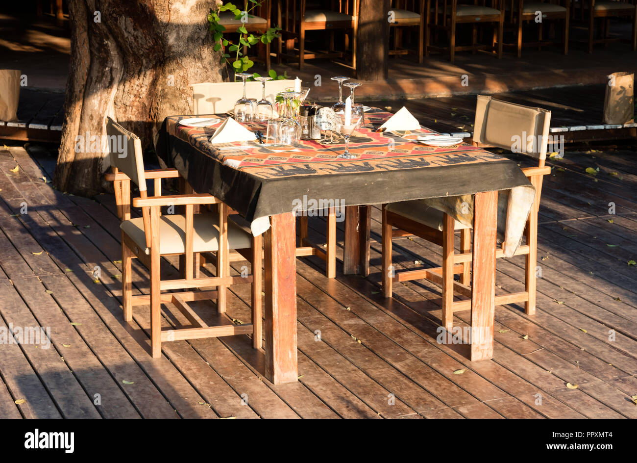 Restaurant table covered orange hi-res stock photography and images - Alamy