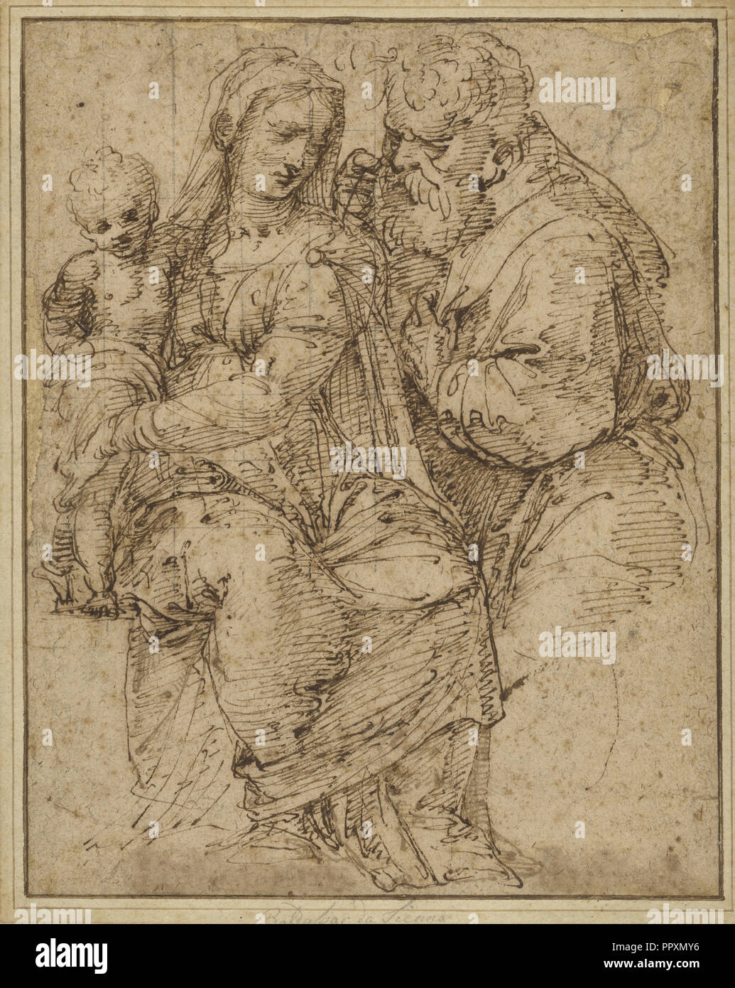 The Holy Family; Baldassare Peruzzi, Italian, 1481 - 1536, Italy; about ...