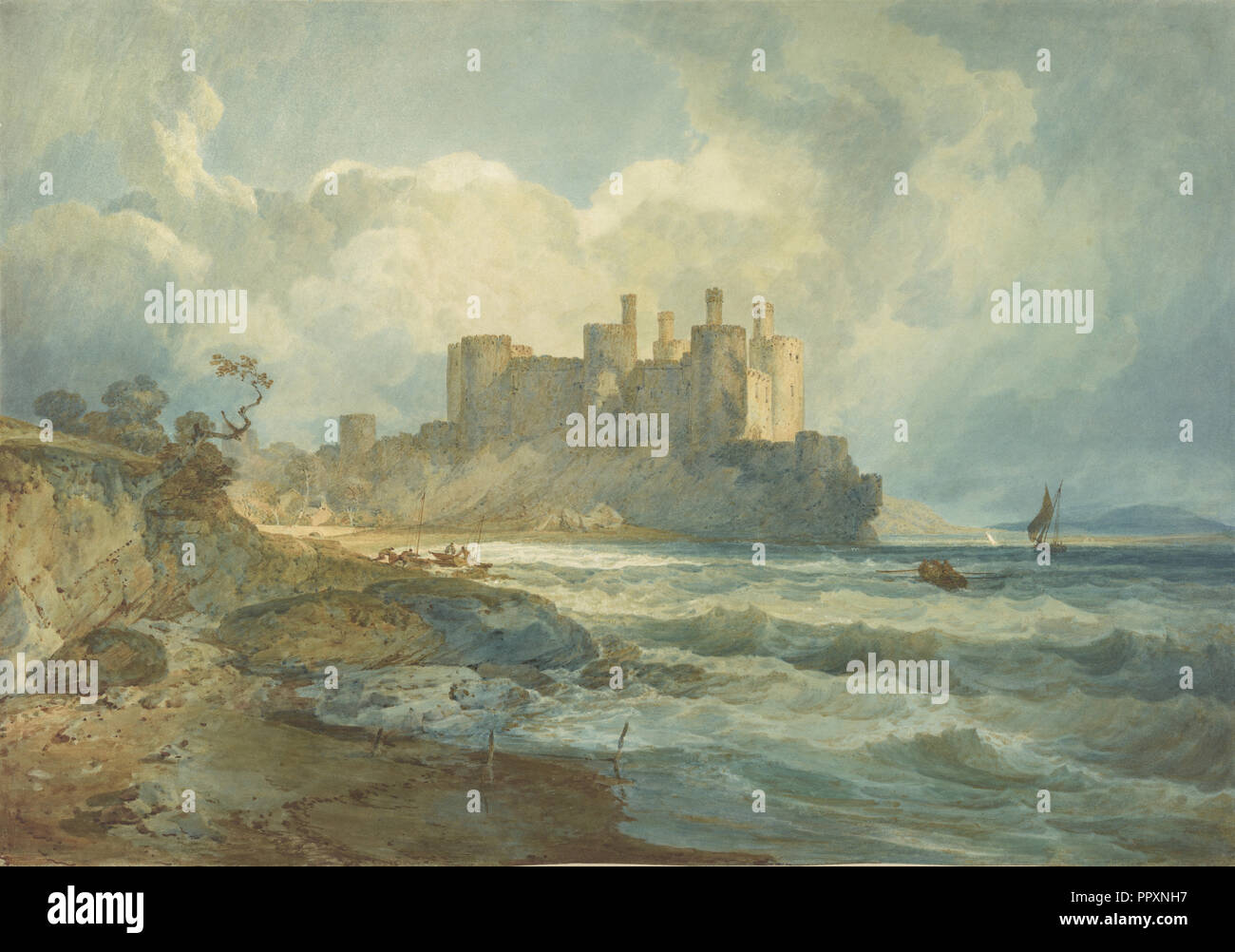 Joseph mallord william turner conway castle hi-res stock photography ...