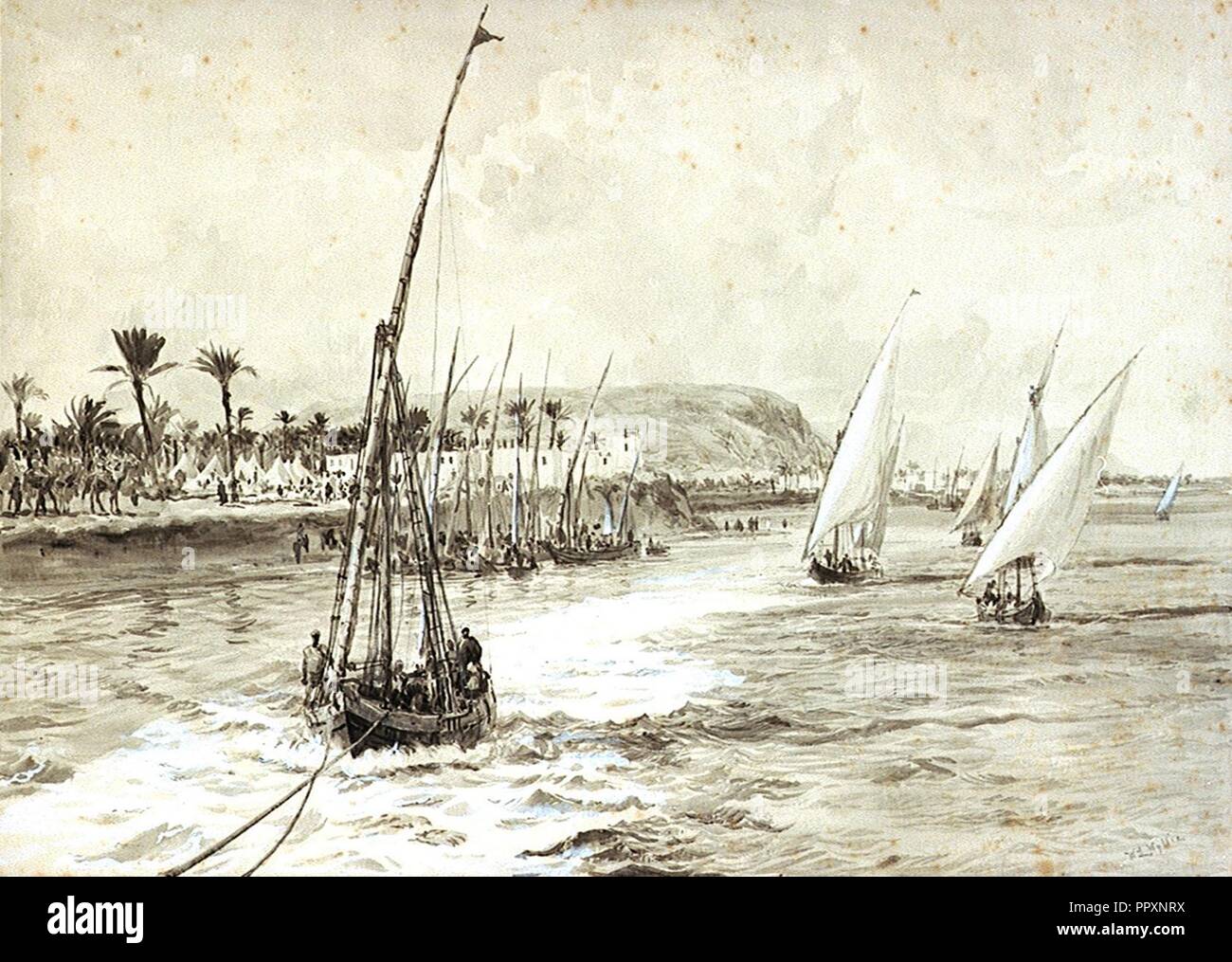 British Expedition up Nile Stock Photo - Alamy