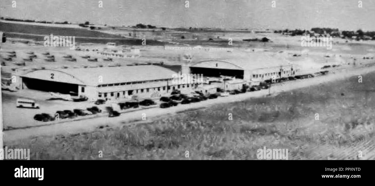 British Flight Training School No 1 - Flightline and Hangars Stock ...