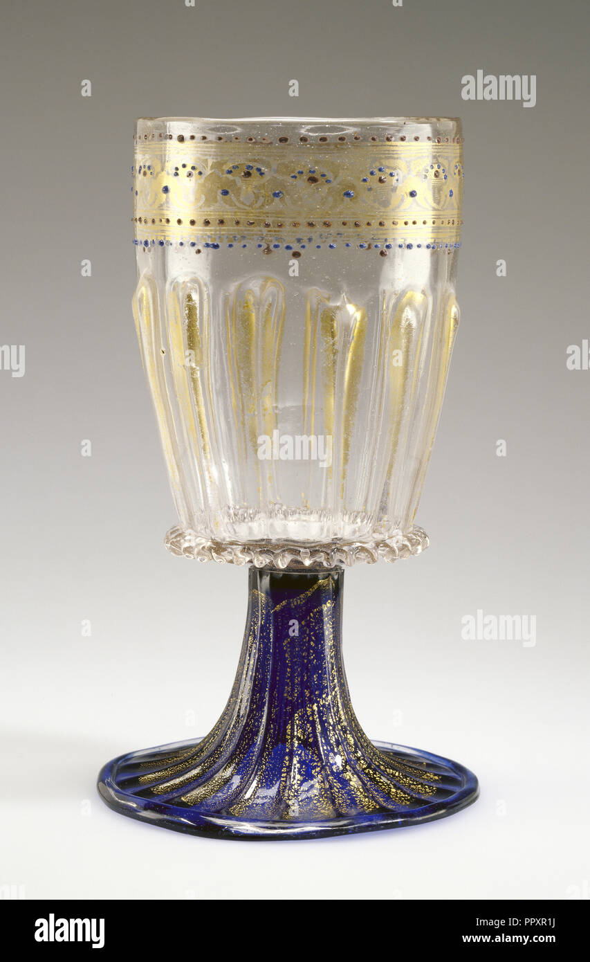 Goblet; Venice, Veneto, Italy; 1475 - 1500; Free- and mold-blown ...