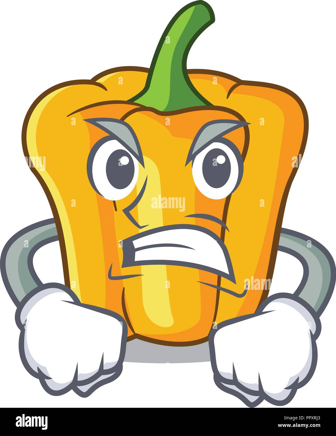Angry sweet yellow pepper in the kitchen cartoon Stock Vector Image ...