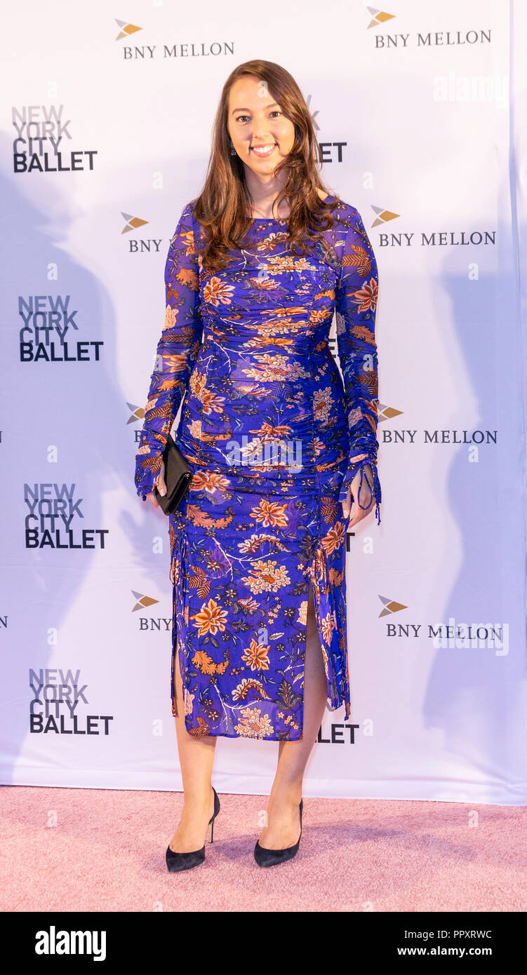 New York, NY - September 27, 2018: Laura Lawaree attends New York City Ballet 2018 Fall Fashion ...