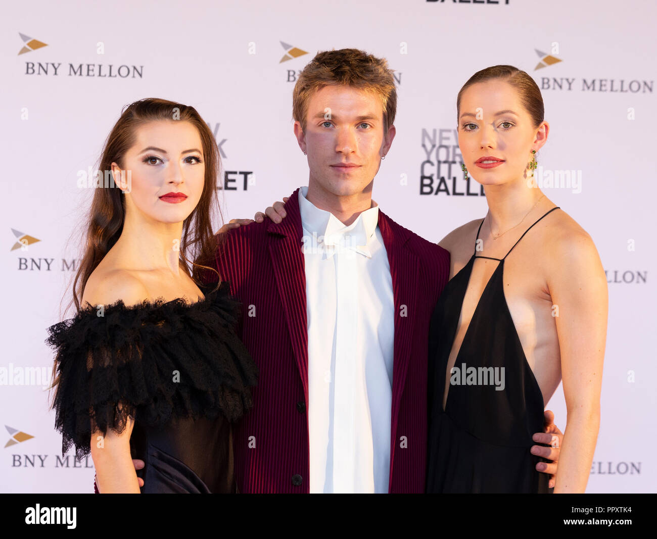 New York, NY - September 27, 2018: Indiana Woodward, Harrison Ball ...