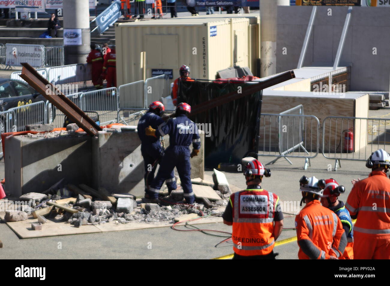 Cardiff Bay, Wales, UK. September 28th 2018. UKRO at Cardiff bay pits ...