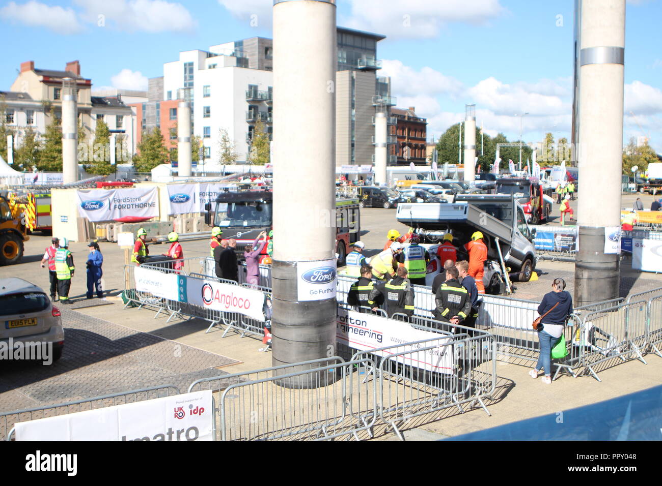 Cardiff Bay, Wales, UK. September 28th 2018. UKRO at Cardiff bay pits ...