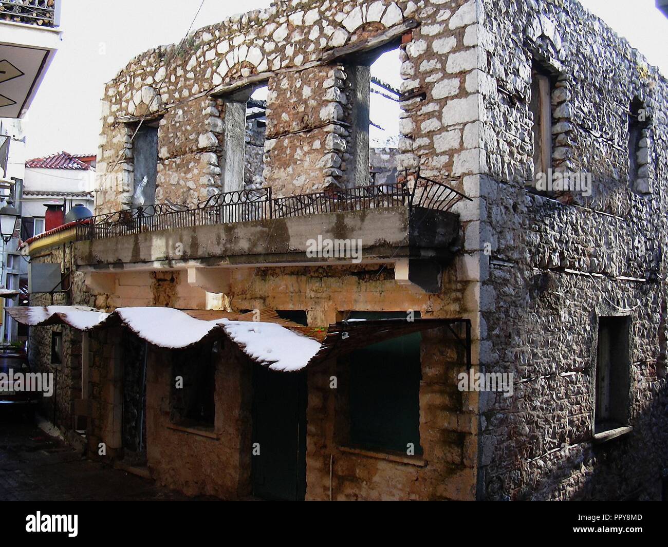 Arachova mountain town Boeotia Greece Stock Photo - Alamy