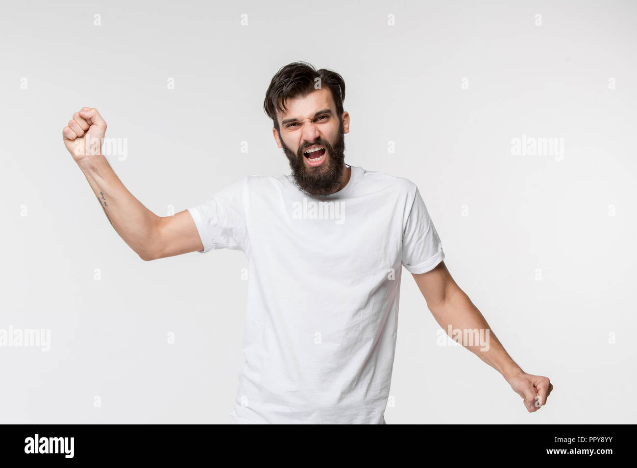 I won. Winning success happy man celebrating being a winner. Dynamic ...