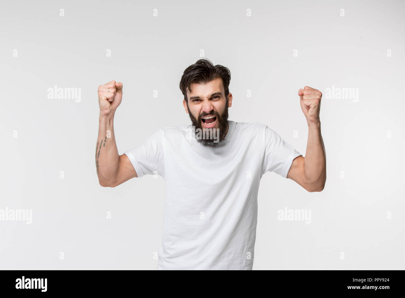 I won. Winning success happy man celebrating being a winner. Dynamic ...