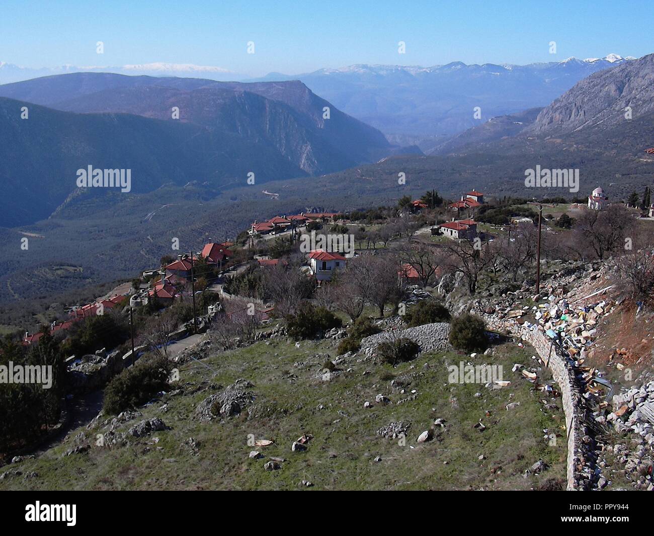 Arachova mountain town Boeotia Greece Stock Photo - Alamy