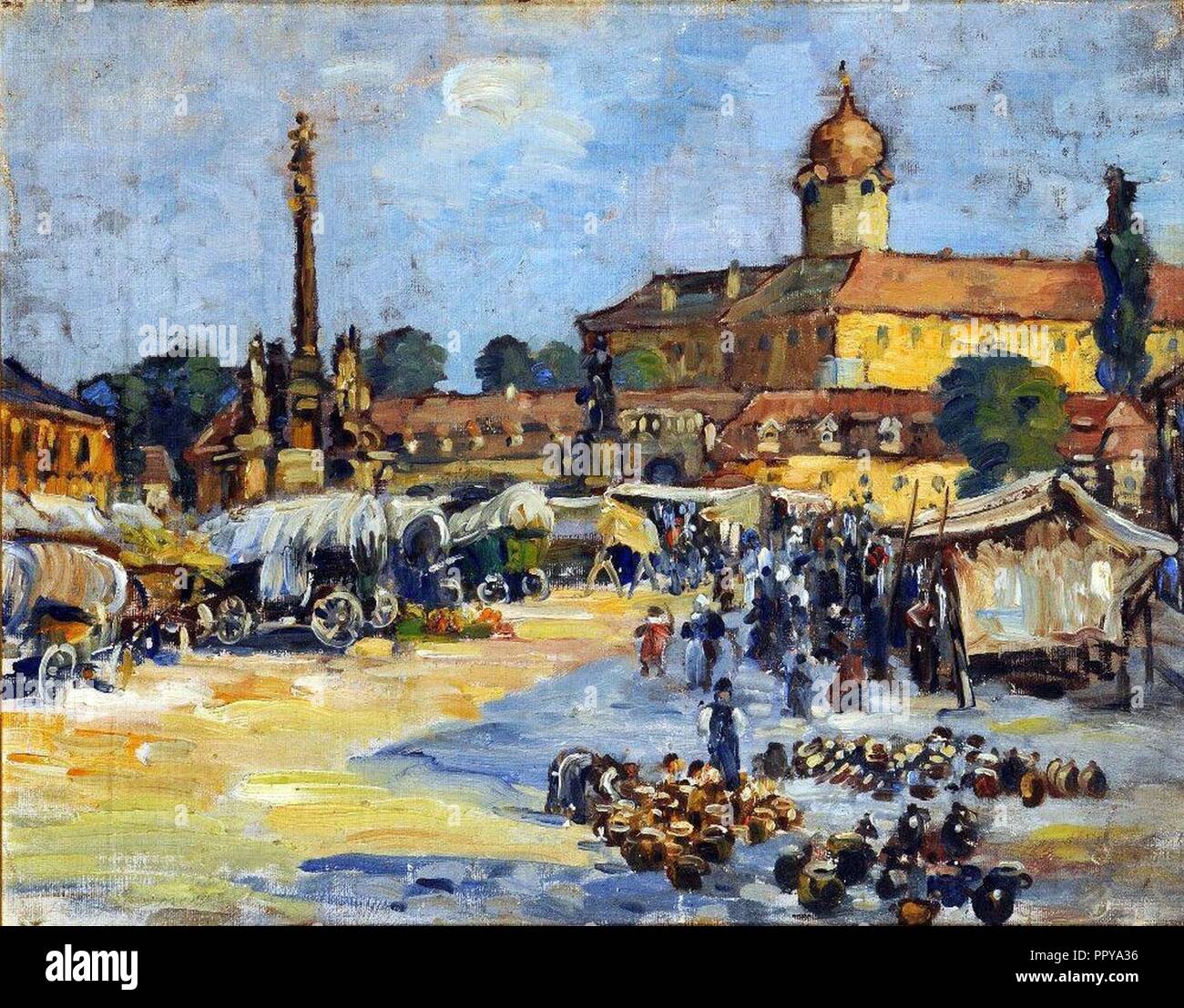 Zdenka Braunerová - Tržiště s lidmi (1905 Stock Photo - Alamy