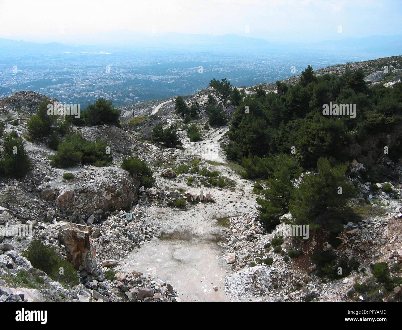 Penteli mountain Athens Greece Stock Photo - Alamy