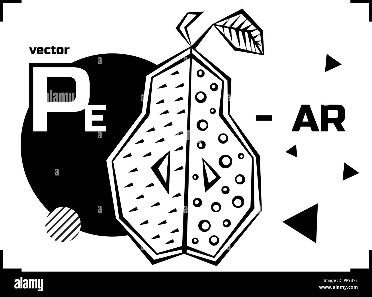 Pear isolated vector. Abstract pear isolated vector illustration for ...