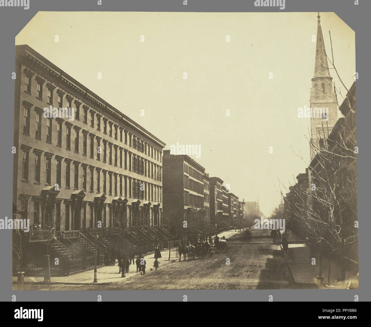 Fifth Avenue Looking South from Thirteenth Street; Attributed to Silas ...