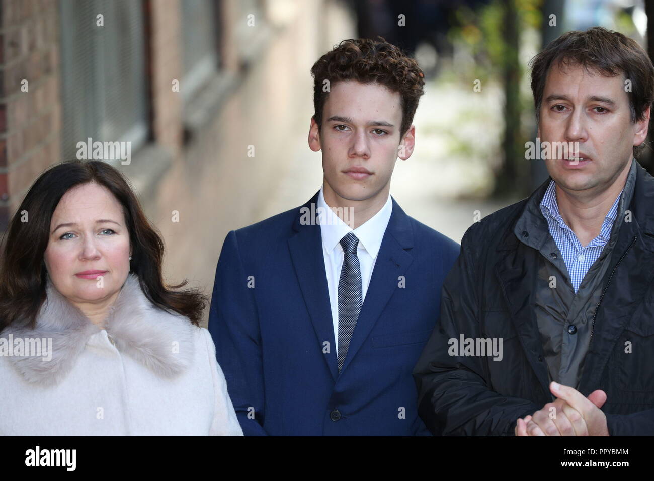 Tanya and Nadim Ednan-Laperouse, with their son Alex, outside West ...