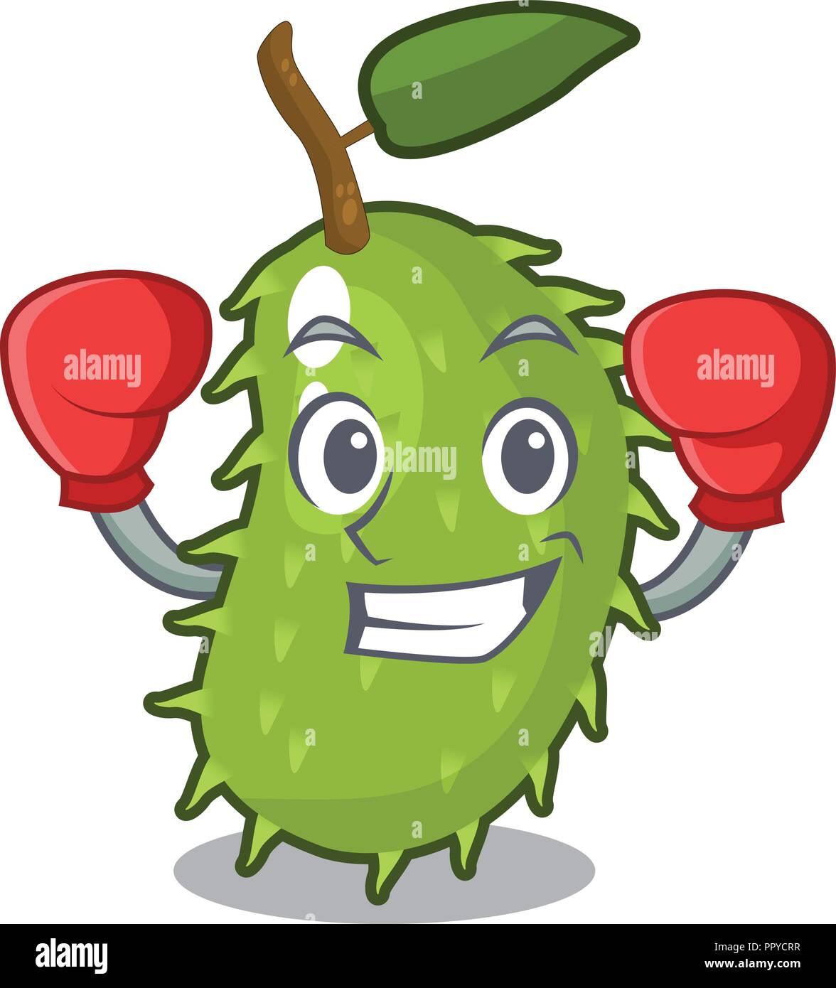 Boxing cartoon soursop fruit in the market Stock Vector Image & Art - Alamy