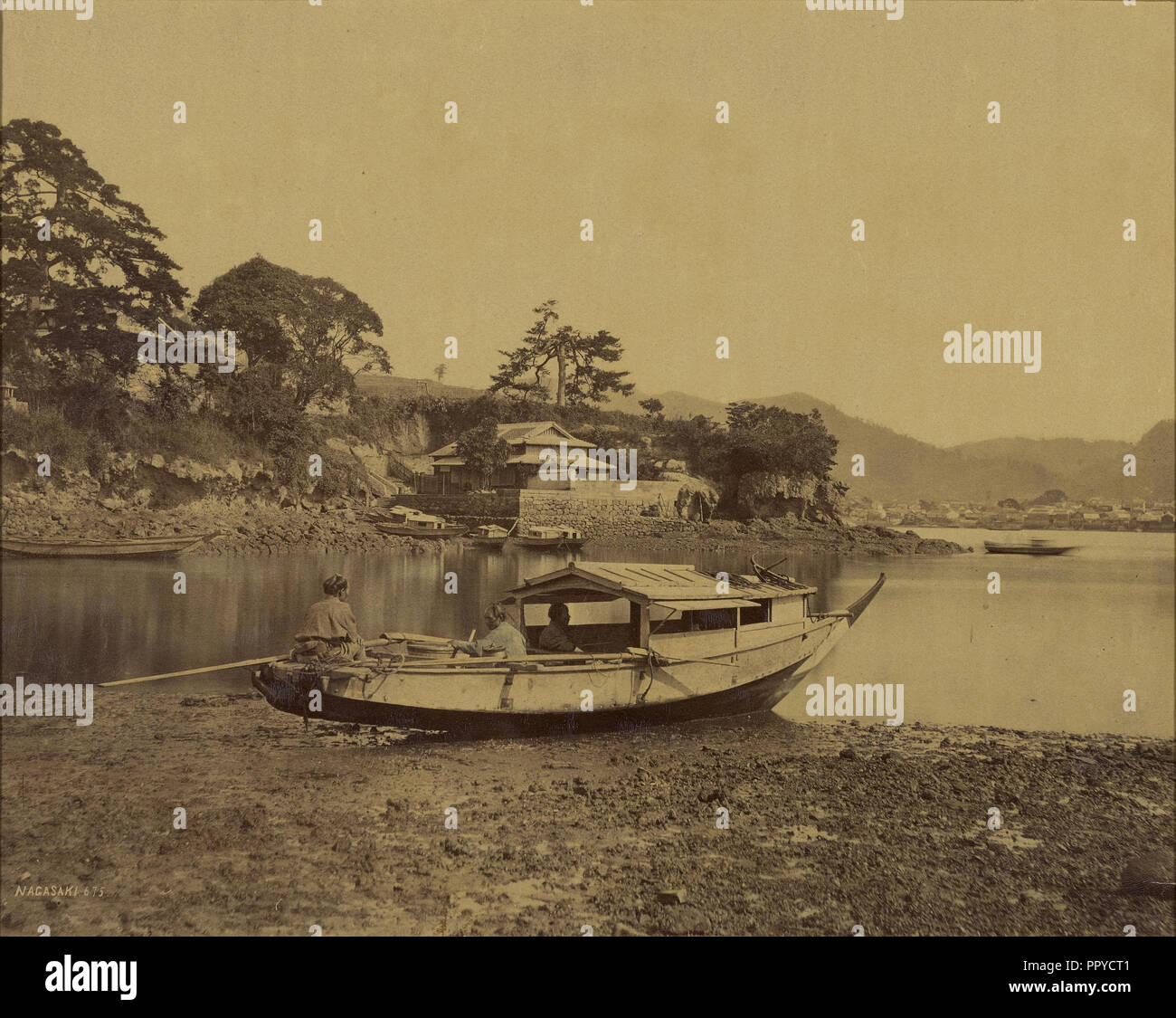 Nagasaki; Felice Beato, 1832 - 1909, 1864 - 1868; Hand-colored Albumen ...