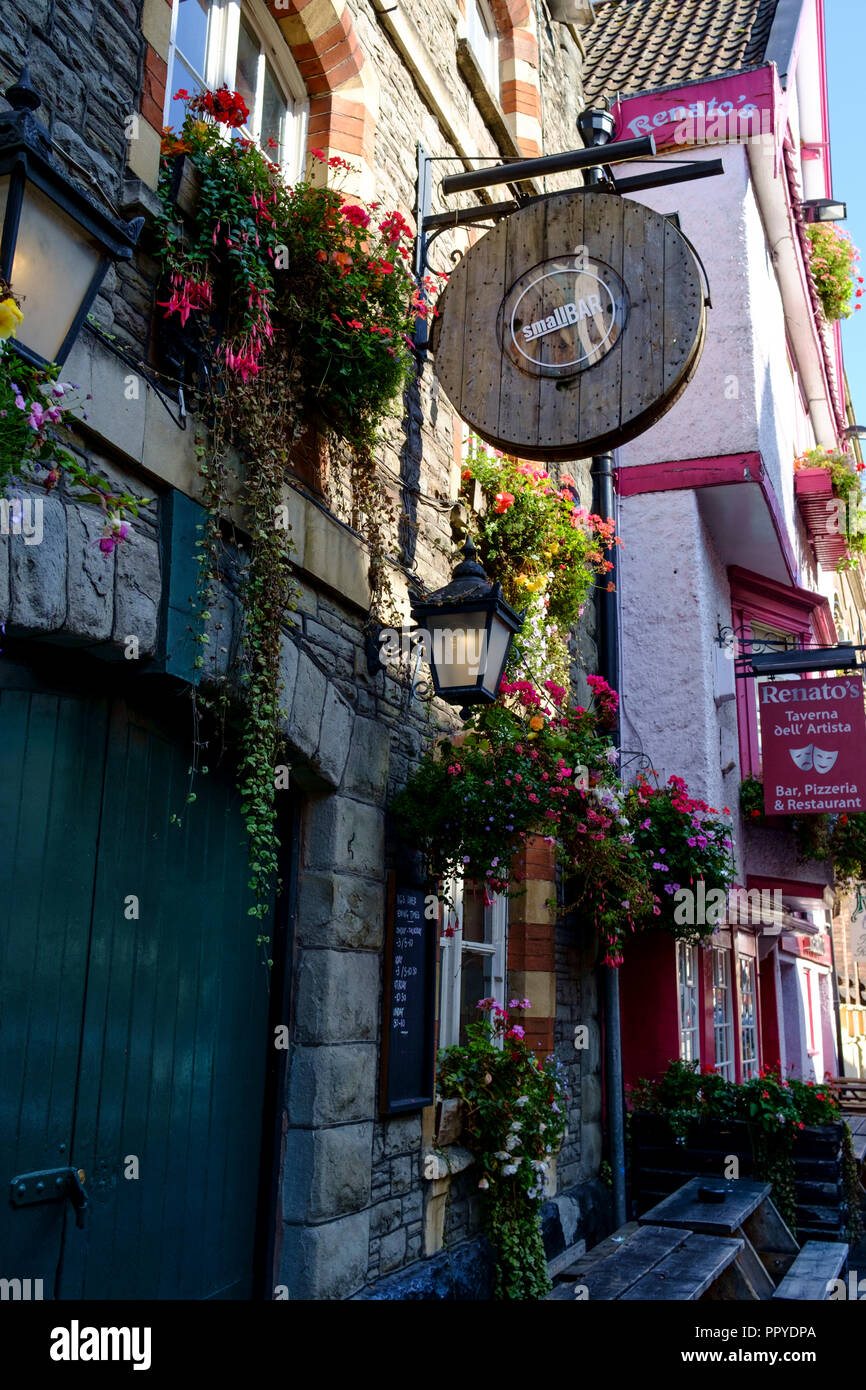 Around the center of the city of Bristol England UK Small Bar King St ...