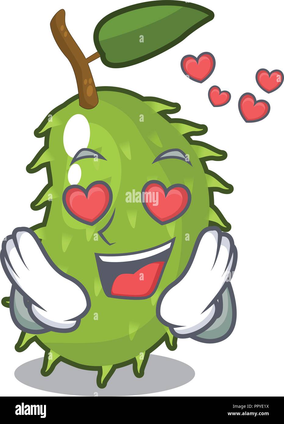 In love sweet soursop fruit in cartoon kitchen Stock Vector Image & Art ...