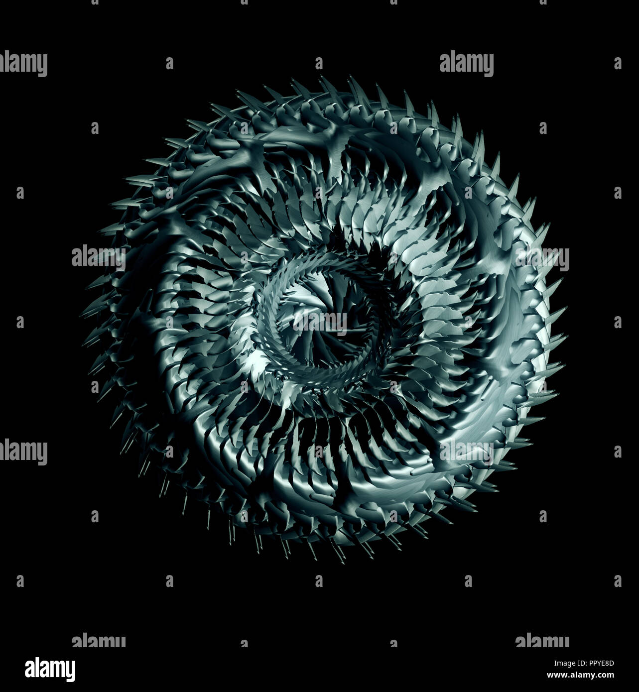 Machine Wheel With Rotating Blades Isolated On Black Background Stock ...