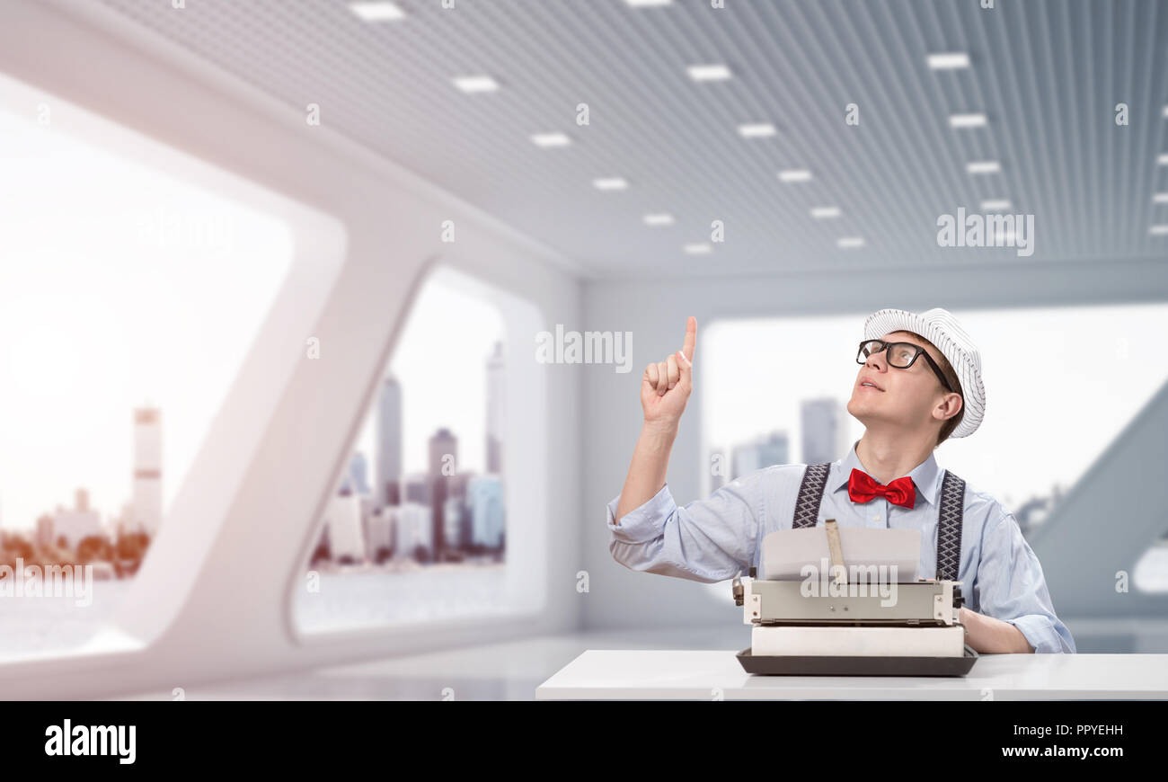 Creative inspiration of young writer Stock Photo - Alamy