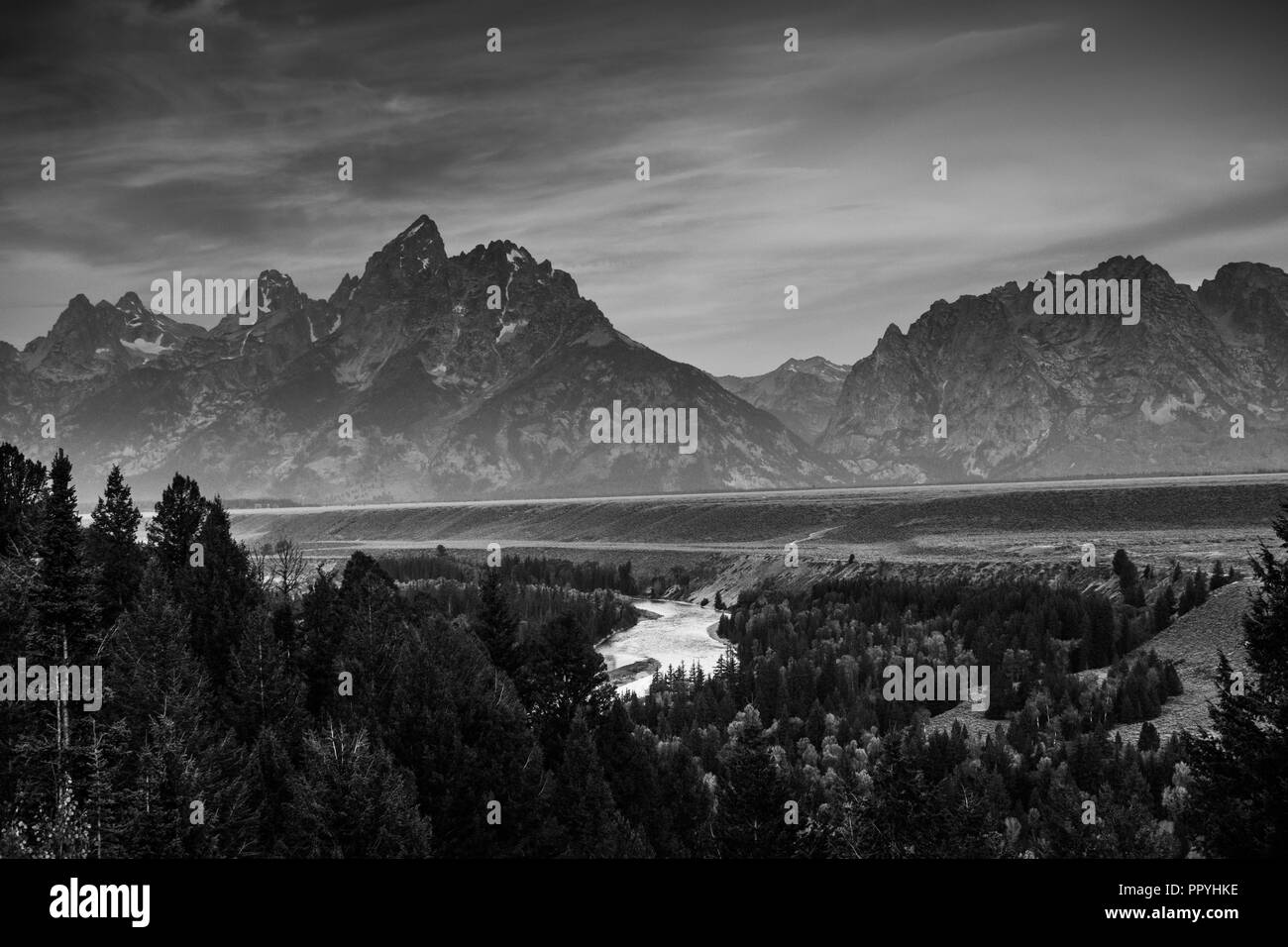 Snake River overlook Moose Wyoming, Grand Tetons National Park Stock ...