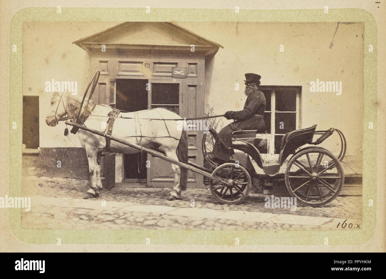 Man driving horse-drawn carriage; William Carrick, Scottish, 1827 ...