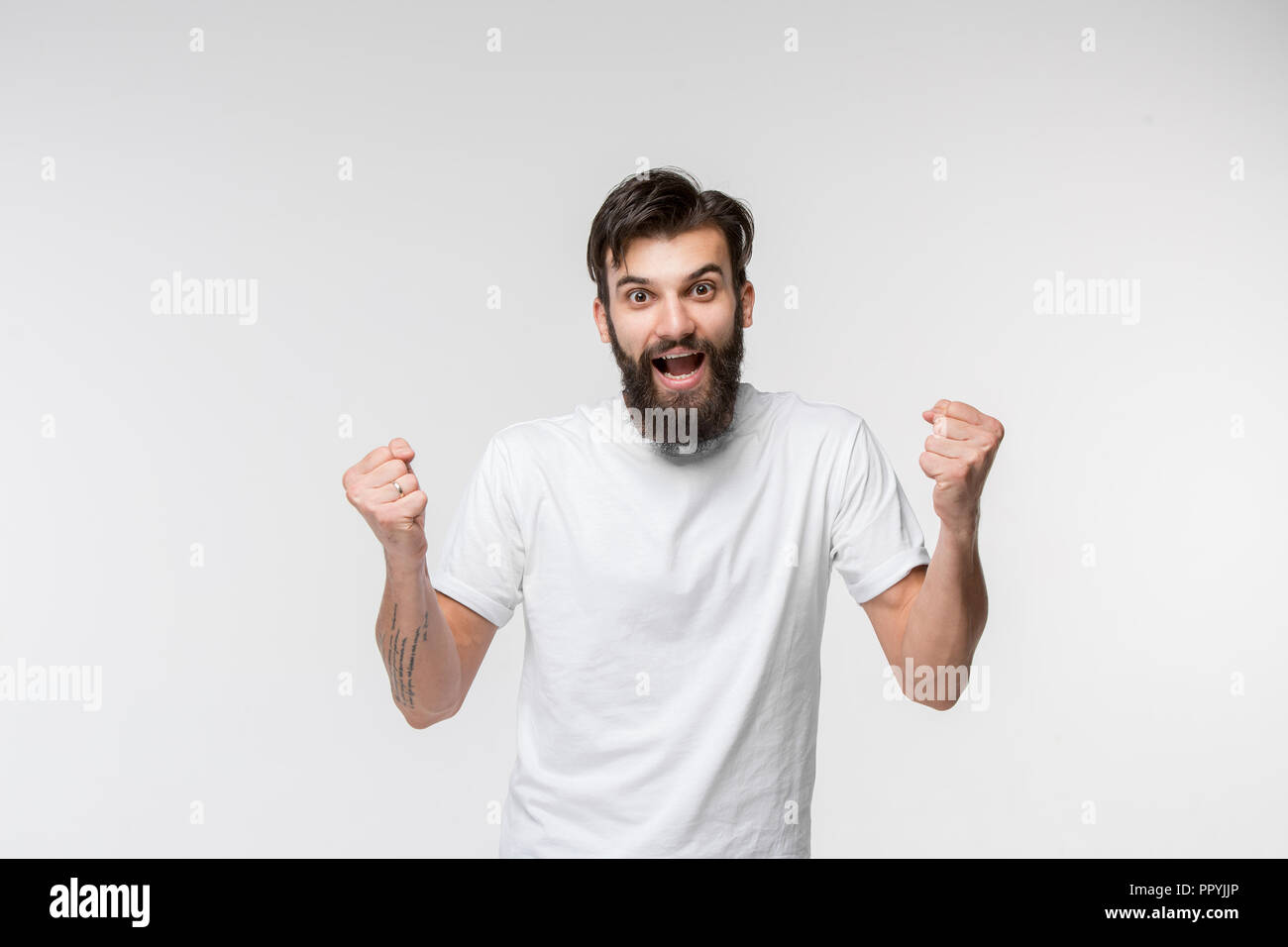 I won. Winning success happy man celebrating being a winner. Dynamic ...