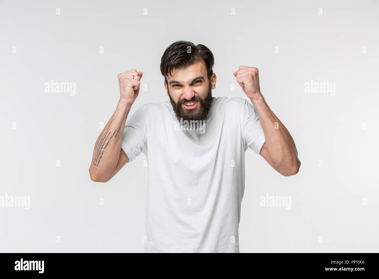 I won. Winning success happy man celebrating being a winner. Dynamic ...