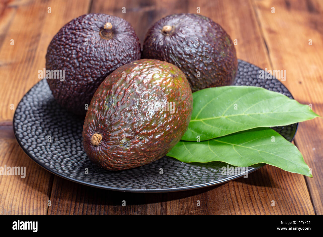 Ripe organic healthy hass avocado, new harvest close up Stock Photo - Alamy