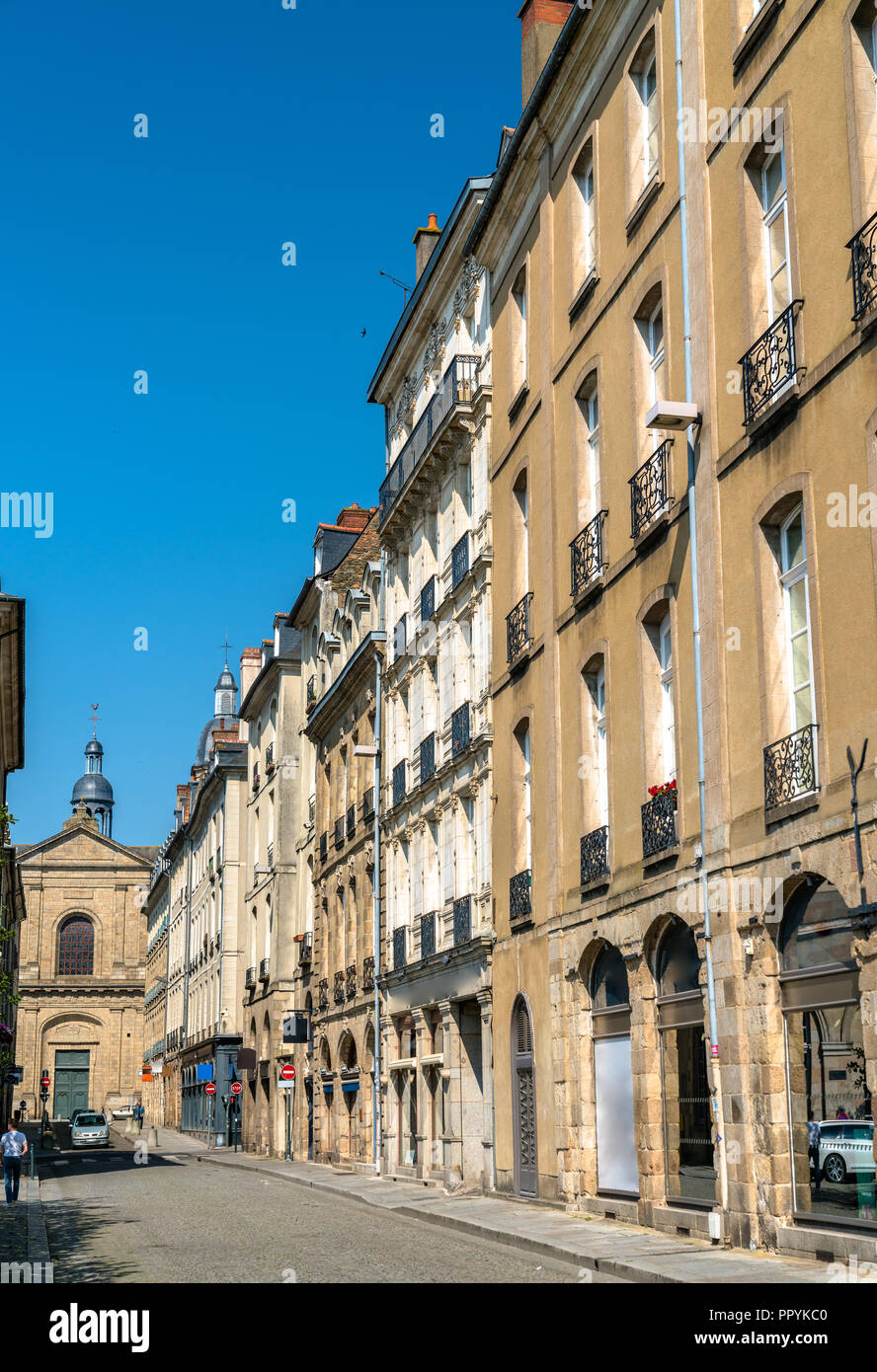 Typical french buildings in the city of Rennes Stock Photo - Alamy