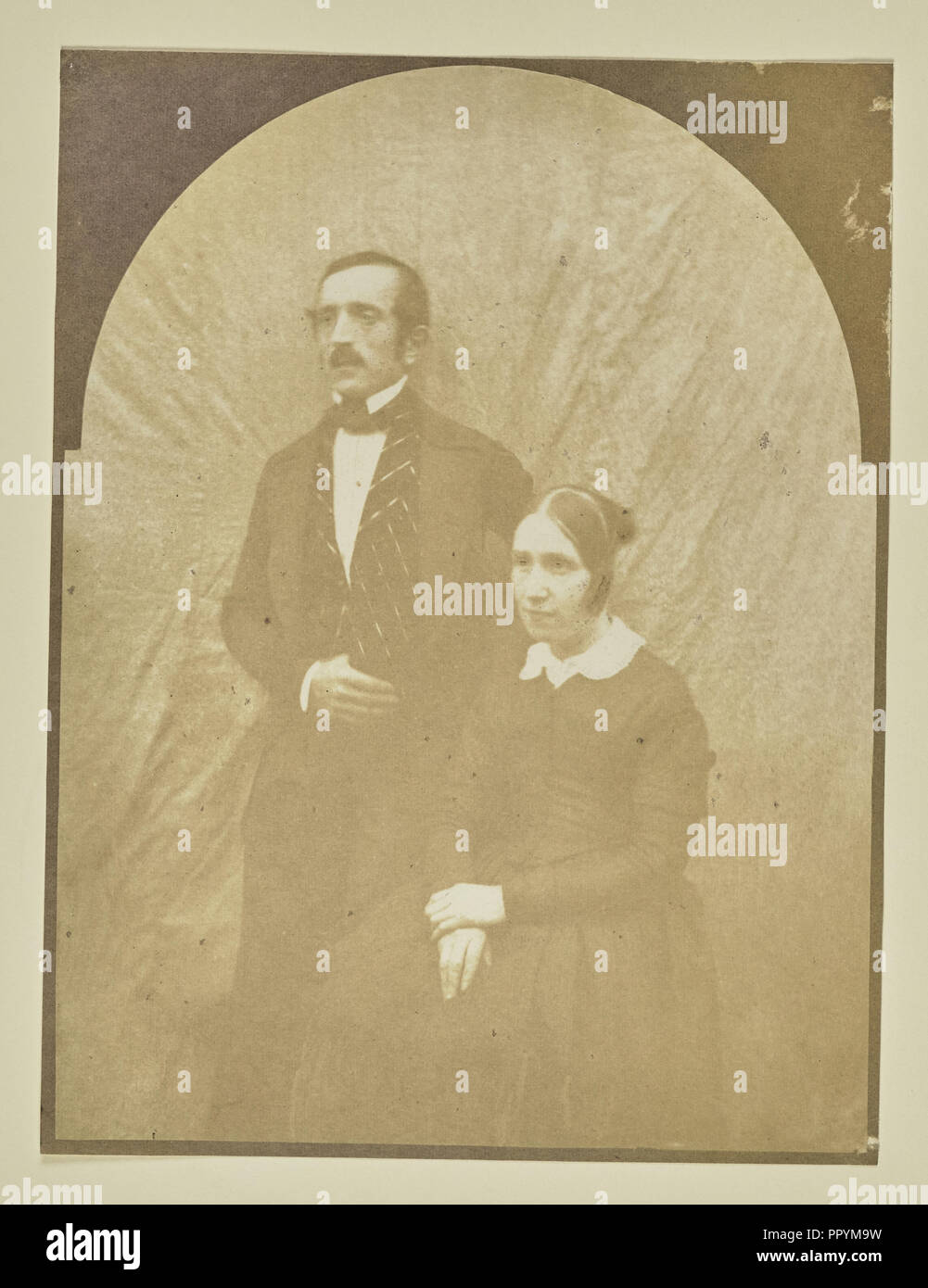 Portrait of a man and woman; Hippolyte Bayard, French, 1801 - 1887 ...