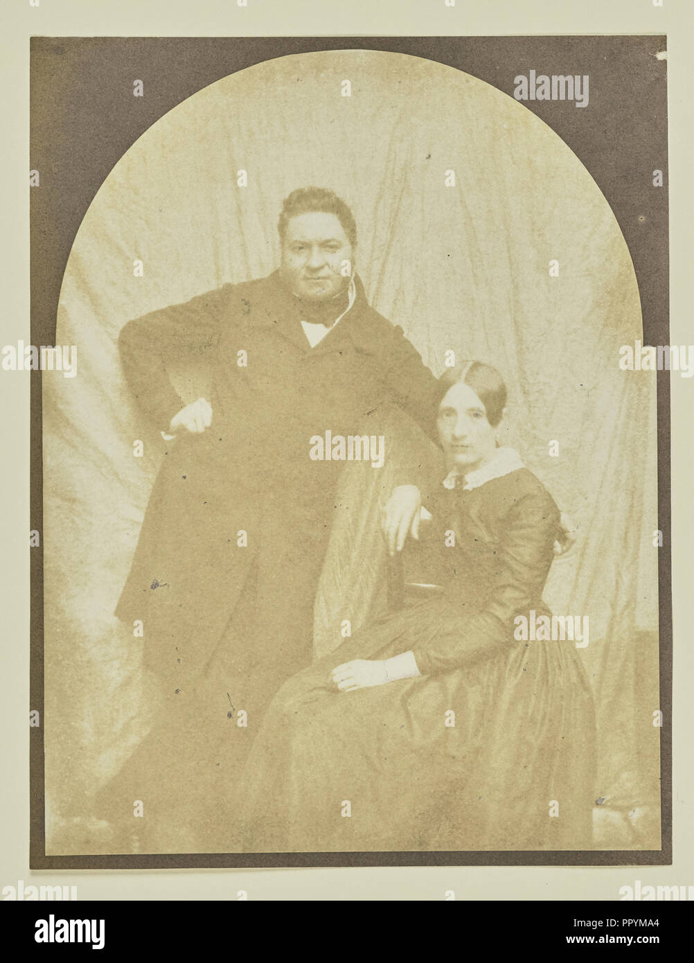 Portrait of man and woman; Hippolyte Bayard, French, 1801 - 1887, about ...