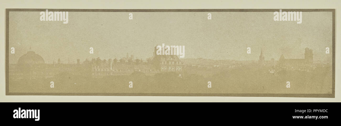 Panorama of Paris with Louvre and Tuileries in Foreground; Hippolyte ...