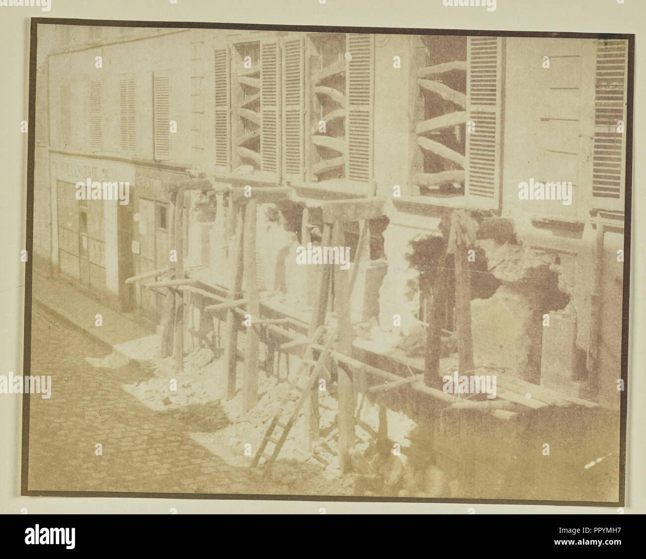 Street Scene, Building Under Construction; Hippolyte Bayard, French ...