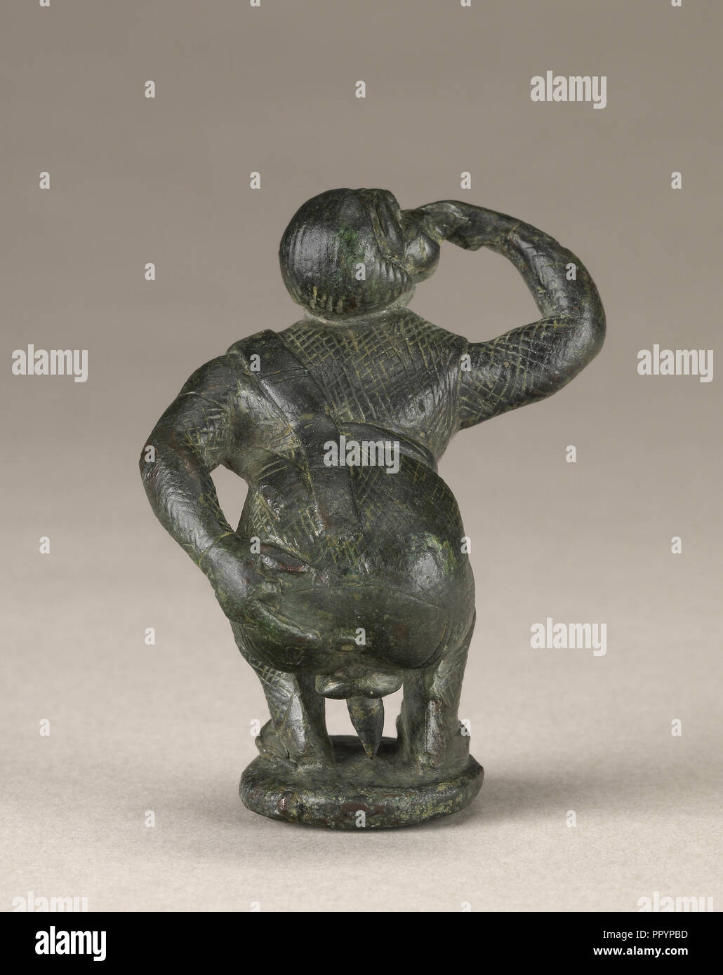 Statuette of a Comic Actor; Roman Empire; 1 - 125; Bronze; 6 cm, 2 3,8 ...