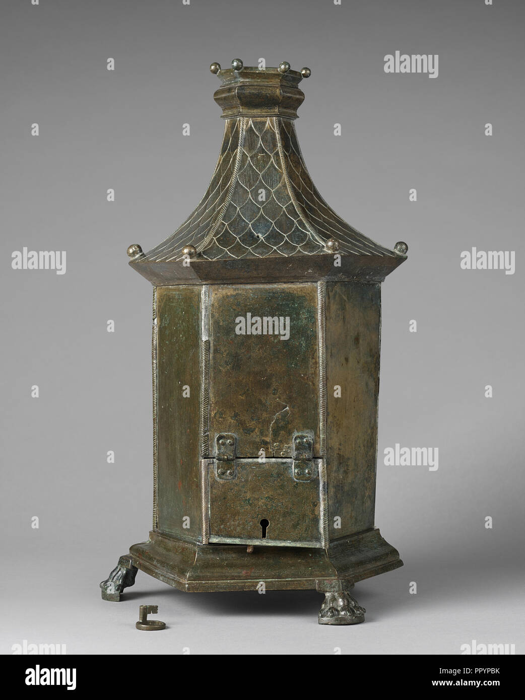 Offering Box and Key; Roman Empire; about A.D. 130–180; Bronze; 51 cm ...