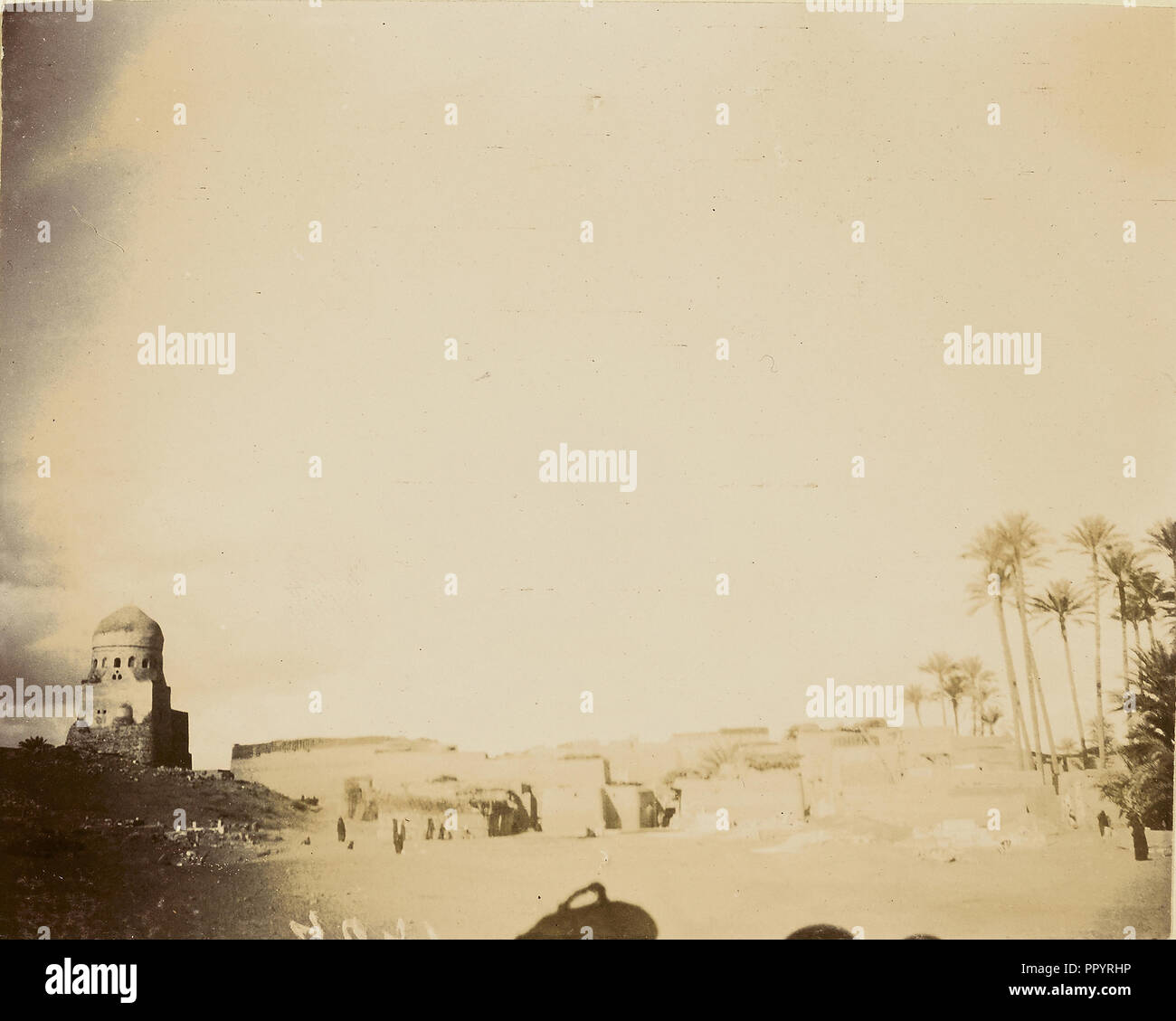 Desert landscape; about 1860 - 1880; Tinted Albumen silver print Stock ...