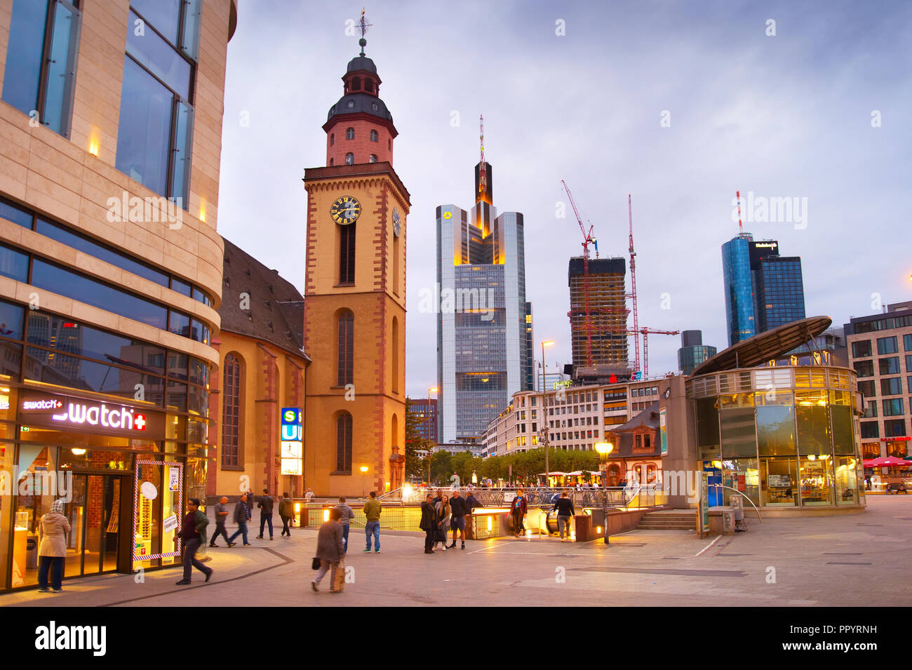 FRANKFURT AM MAIN, GERMANY - SEPTEMBER 02, 2018: People at Frankfurt ...