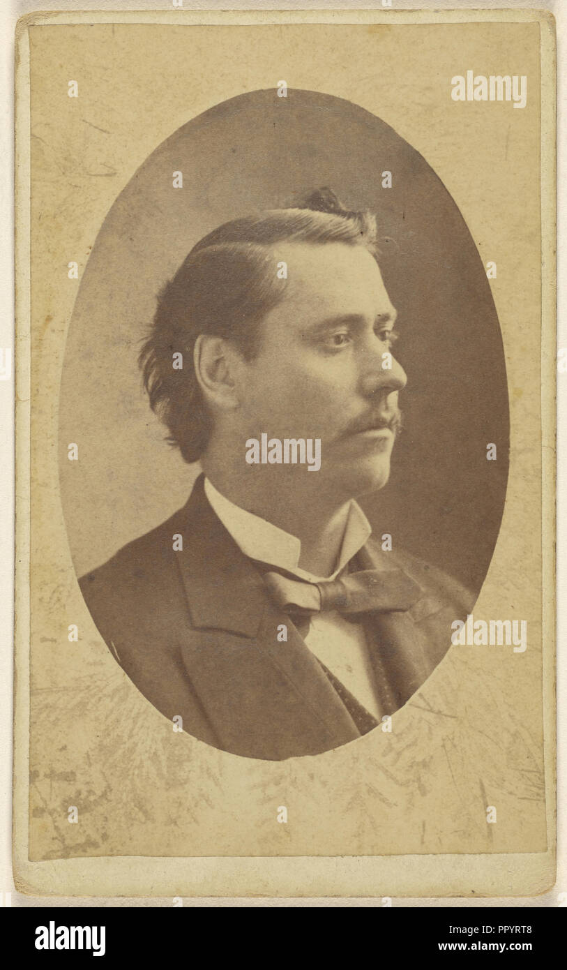 man in 3,4 profile, in quasi-oval style; Attributed to Elliott & Fry ...